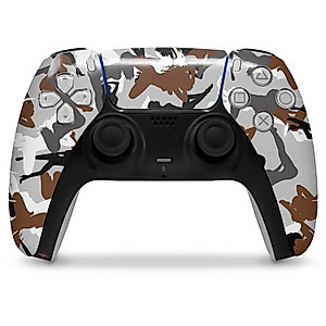 WraptorSkinz Skin Wrap compatible with Sony PS5 DualSense Controller Sexy Girl Silhouette Camo Brown (CONTROLLER NOT INCLUDED)
