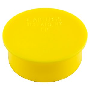 Caplugs EP-12 EP Series – Plastic Plug for Threaded Connectors, 40 Pack, Yellow LD-PE, Nominal Thread Size 3/4"-20 Flanged, Dust & Impact Protection, Fit Smooth Cylindrical Surfaces, Easy Removal