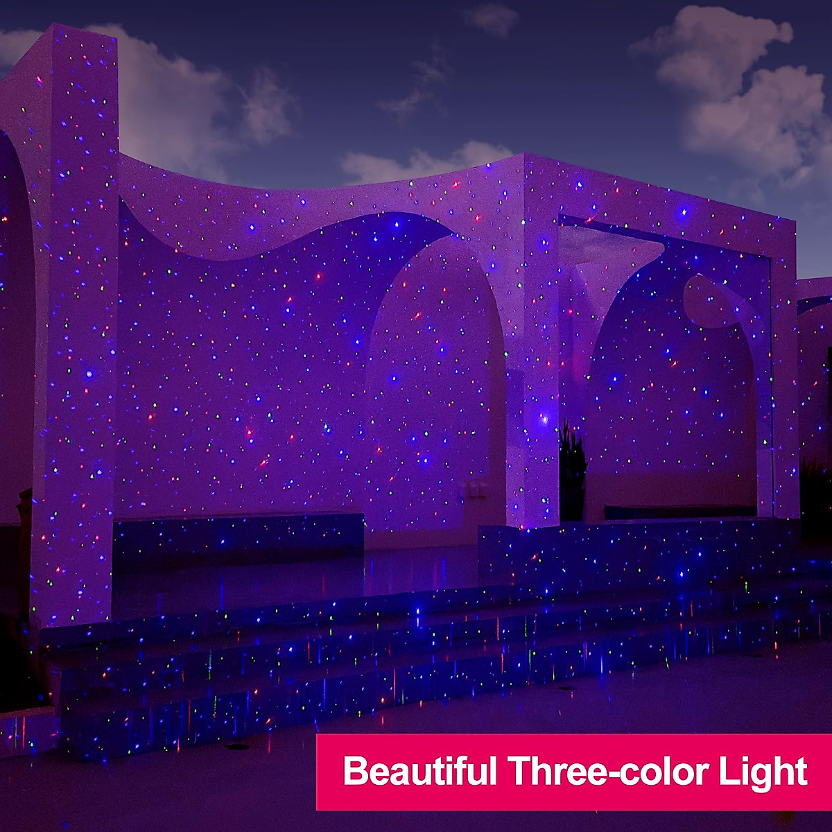 Laser Christmas Projector Lights Outdoor, Christmas Decorations Stars Light Show, Holiday Projector Decorations for House/Garden/Party