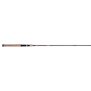 Berkley 6’6” Cherrywood HD Casting Rod, One Piece Spinning Rod, 8-17lb Line Rating, Medium Rod Power, Fast Action, 1/4-3/4 oz. Lure Rating, Red