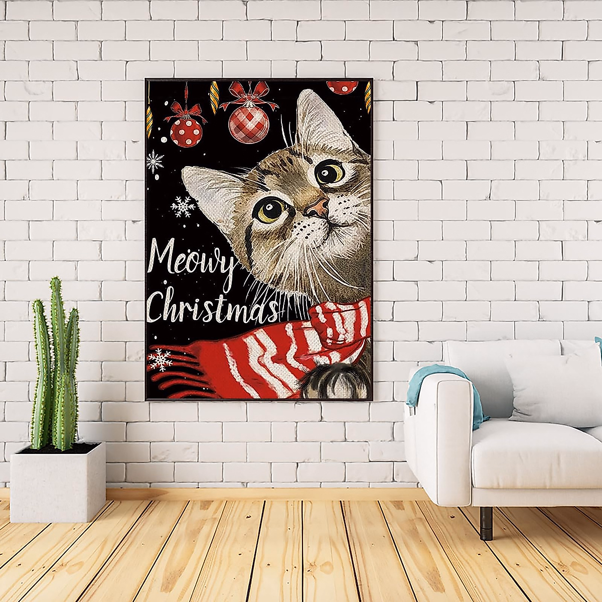 CHWGLFGG Meowy Christmas Diamond Painting Kits for Adults Beginners, Cat Snowflake 5D Diamond Art Kits, DIY Full Round Drill Gem Art, Winter Holiday Home Wall Decor 12 x 16 Inch