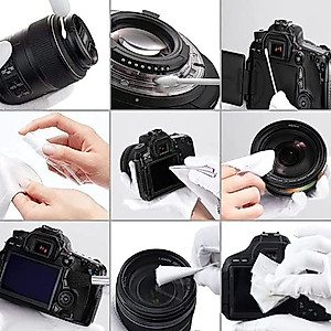 Cleaning Kit for Laptop,PC TV Screen Microfiber Cleaning Cloth Swabs & Case for Electronic Devices, Camera Lens Cleaning, with Storage Box (12Pcs)