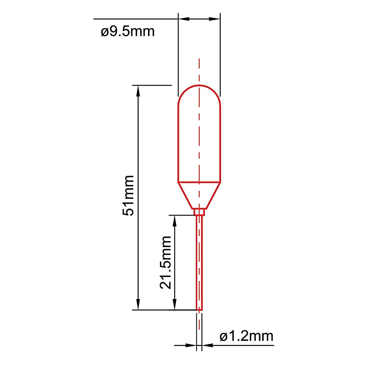 Globe Scientific 134010-500 LDPE Fine Tip Transfer Pipet, Non-Sterile, 51mm Length, 1.3mL Capacity (Box of 500)