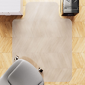 Yecaye Desk Chair Mat for Hardwood Floor, 48"×36" Office Chair Mat, PVC Computer Chair Mat, Floor Protector for Rolling Chair, Only for Hard Floor