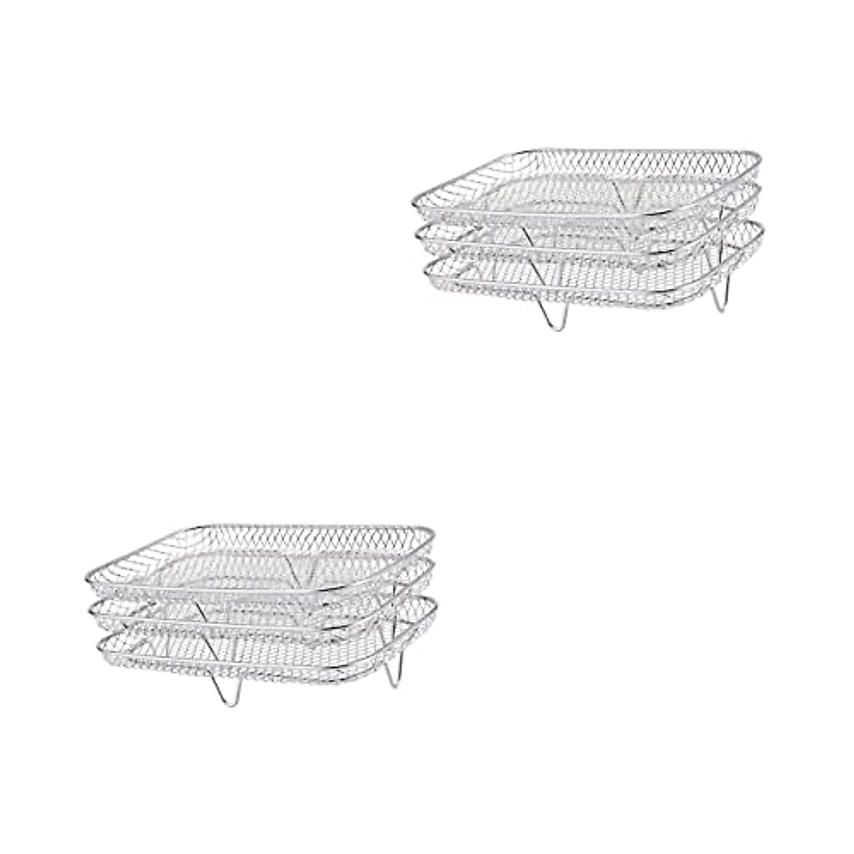 Air fryer liner Inner Basket Toast Three- Kitchen Oven Dehydrator Non-stick Dehydration Round Multi- Grill Fryer Steaming Tool Convenient Cooling Grilling Racks for Cooker Outdoor Stockpot Acce (Colo