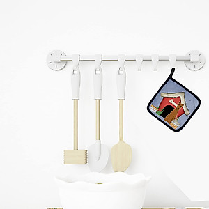 Caroline's Treasures BB2816PTHD Dog House Collection Irish Terrier Pair of Pot Holders Kitchen Heat Resistant Pot Holders Sets Oven Hot Pads for Cooking Baking BBQ, 7 1/2 x 7 1/2