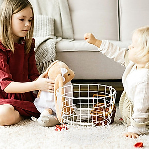 MAGICLULU Iron Wire Laundry Hamper Laundry Storage Basket With Handles Iron Storage Basket