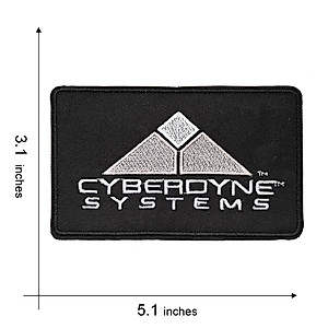 KLORIZ Cyberdyne Systems Logo Embroidered Iron On Patches Movie Terminator Accessories Badge