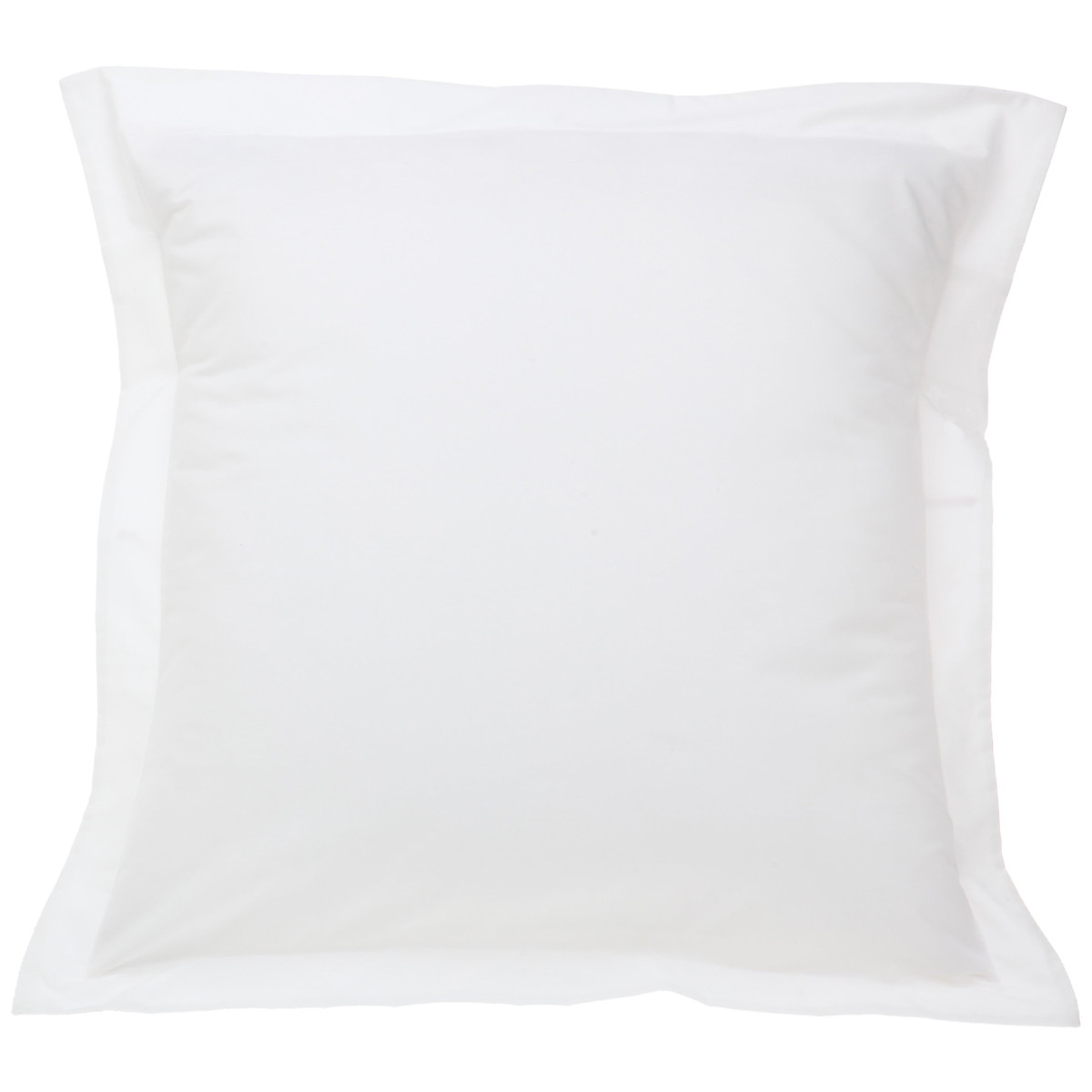 FRESH IDEAS Poplin Tailored Pillow Sham, Euro, White
