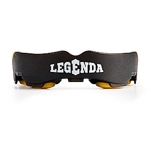 Legenda Mouth Guard Sports w/Case, Professional Mouthguard for Boxing, Football, Hockey, Jiu Jitsu, Muay Thai, MMA, Wrestling and High Contact Sports, Fits Adults, Youth, Kids 11+ (Black/Yellow)