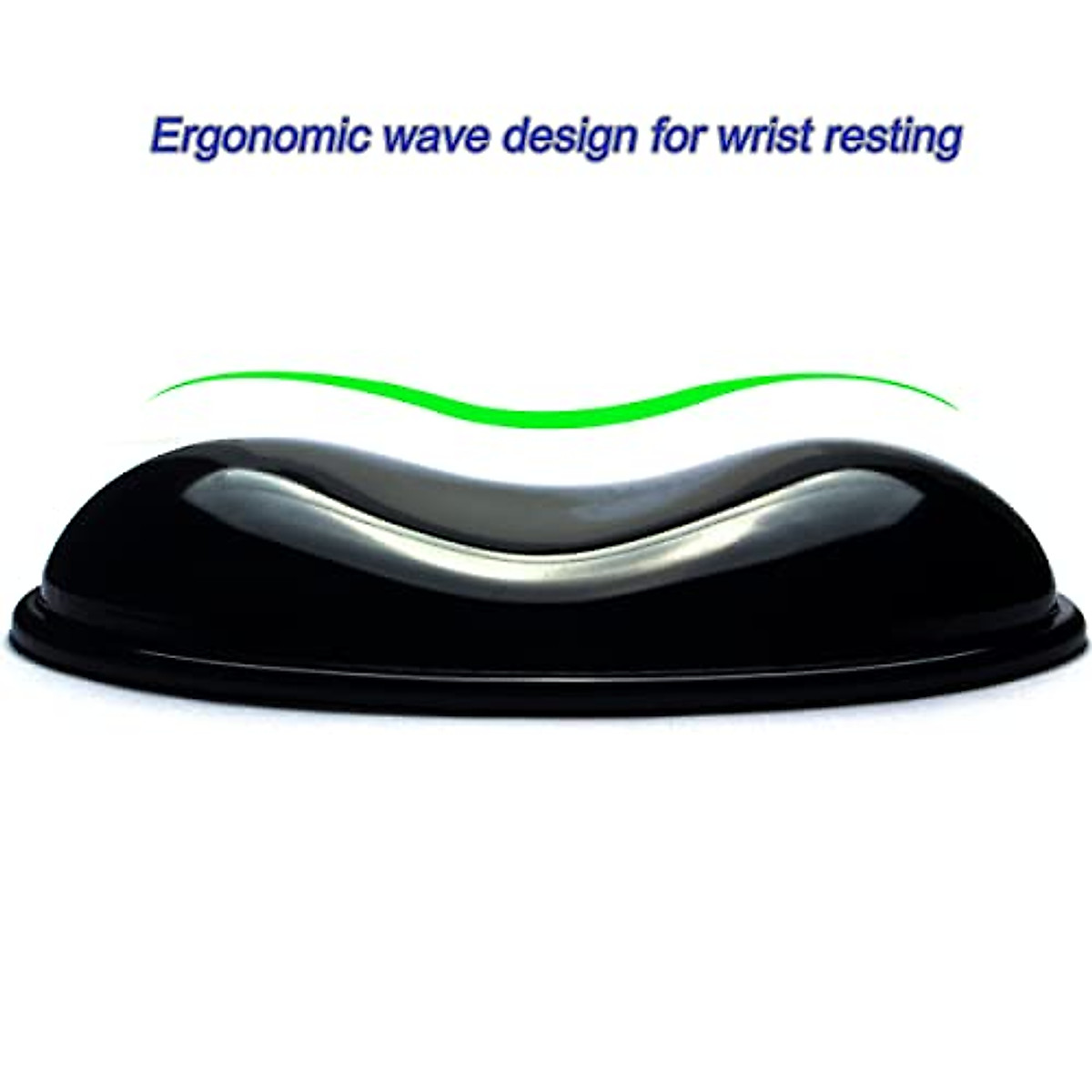 BRILA Ergonomic Silicone Mouse Wrist Rest, Cooling Silica Gel Mouse Wrist Support Pad for Office Work and Laptop Computer Gaming