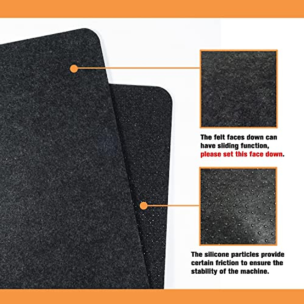 Heat Resistant Mat for Air Fryer, 2 Pcs Heat Resistant Pad Countertop Protector Mat Coffee Maker Mat for Countertops with Sliding Function for Air Fryer, Blender, Coffee Maker, Toaster