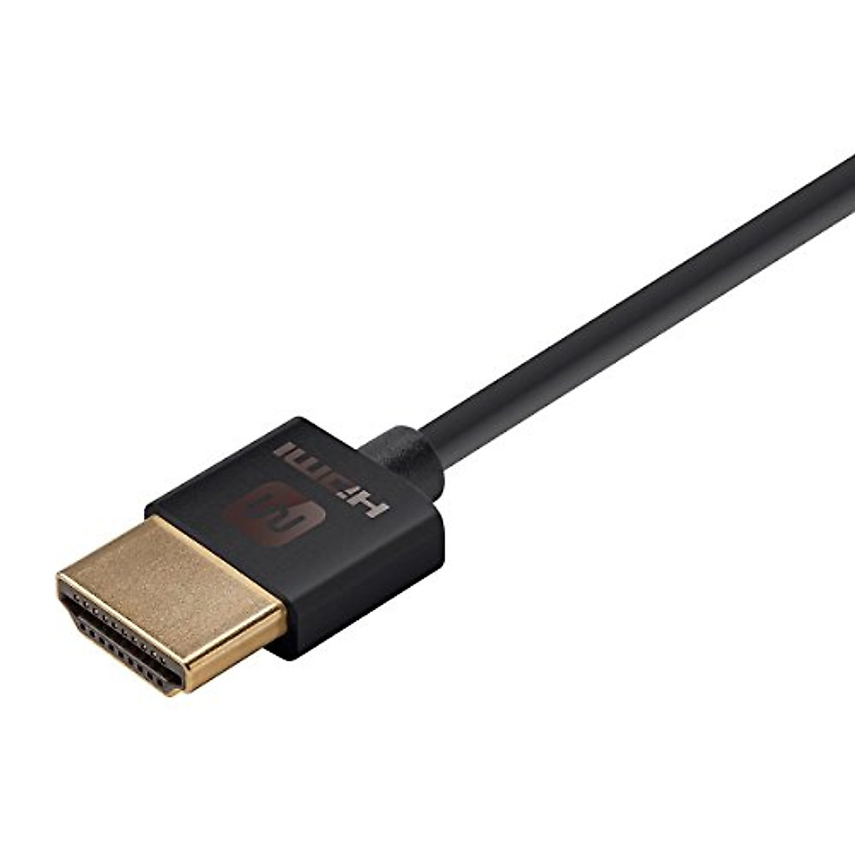 Monoprice HDMI High Speed Cable - 6 Feet - Black, 4K@60Hz, HDR, 18Gbps, 36AWG, YUV 4: - Ultra Slim Series
