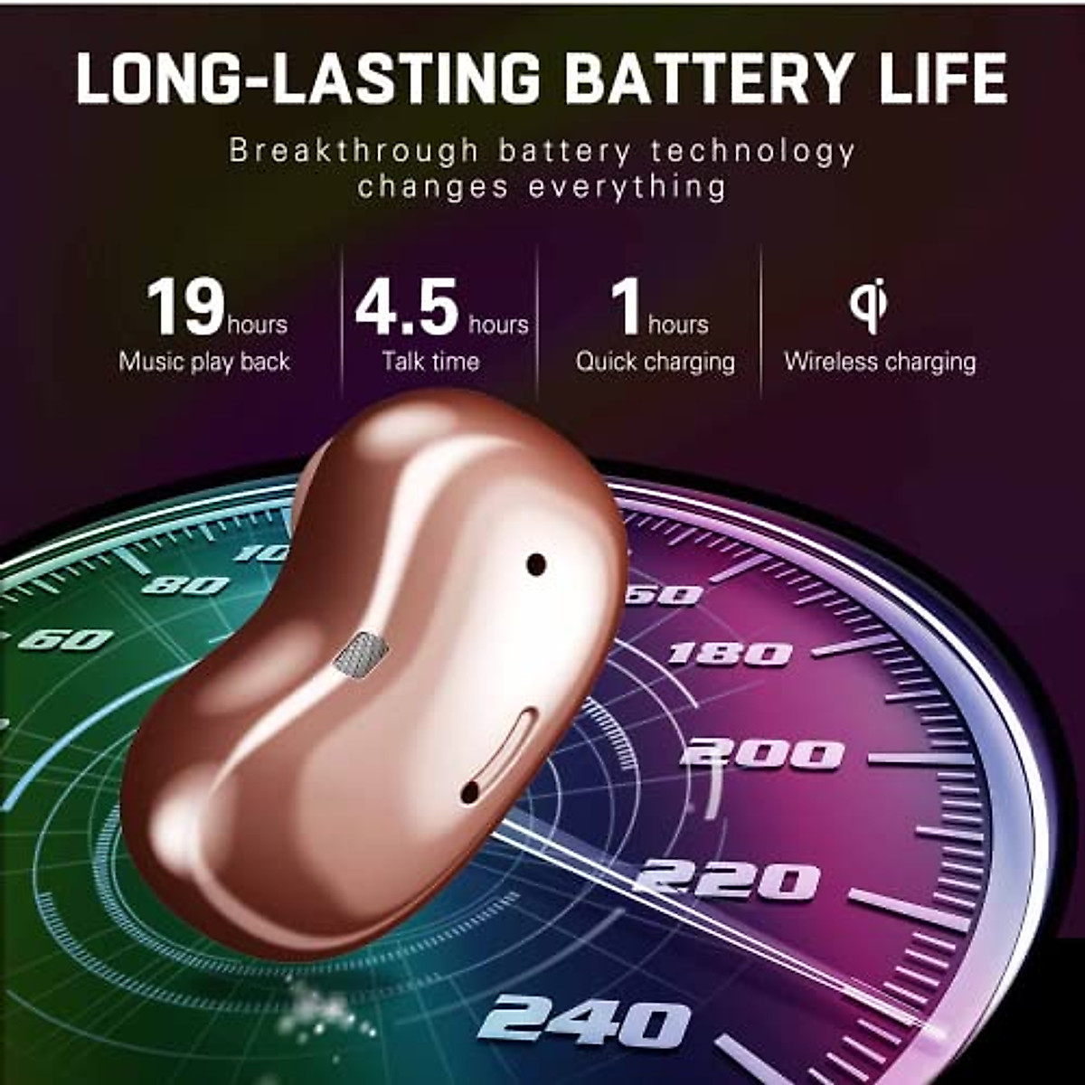 UrbanX Street Buds Live True Wireless Earbud Headphones for Samsung Galaxy - Wireless Earbuds w/Active Noise Cancelling (US Version with Warranty - Rose Gold)