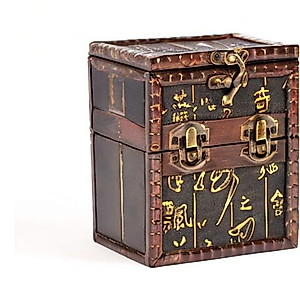 KakapopoTCG Elven Vault (Ancient Runes) Wood Deck and Counter Box Protector Sleeve Storage Trading Cards TCG MTG Magic FaB YGO EDH Commander Box FaB TCG PTCG Dice Box