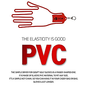 GOuft Golf Glove Stretcher/Golf Glove Dryer (Key Chain) (Red)