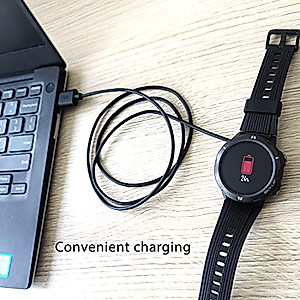 REEYEAR Smart Watch Magnetic Charger Cord [2 Pack], 2 Pin 3.3Ft USB Fast Charging Cable Fits for YAMAY SW021/023 YAMAY/WILLFUL/LETSFIT ID205L ID205U ID205S