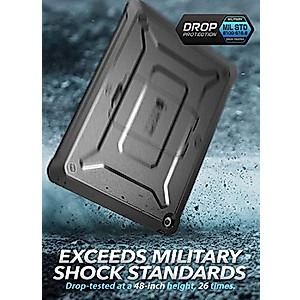 SUPCASE for iPad 9th Generation Case with Screen Protector (Unicorn Beetle Pro), [Built-in Stand] Heavy Duty Rugged Protective Case for iPad 10.2 9th / 8th / 7th Generation (2021/2020/2019), Black