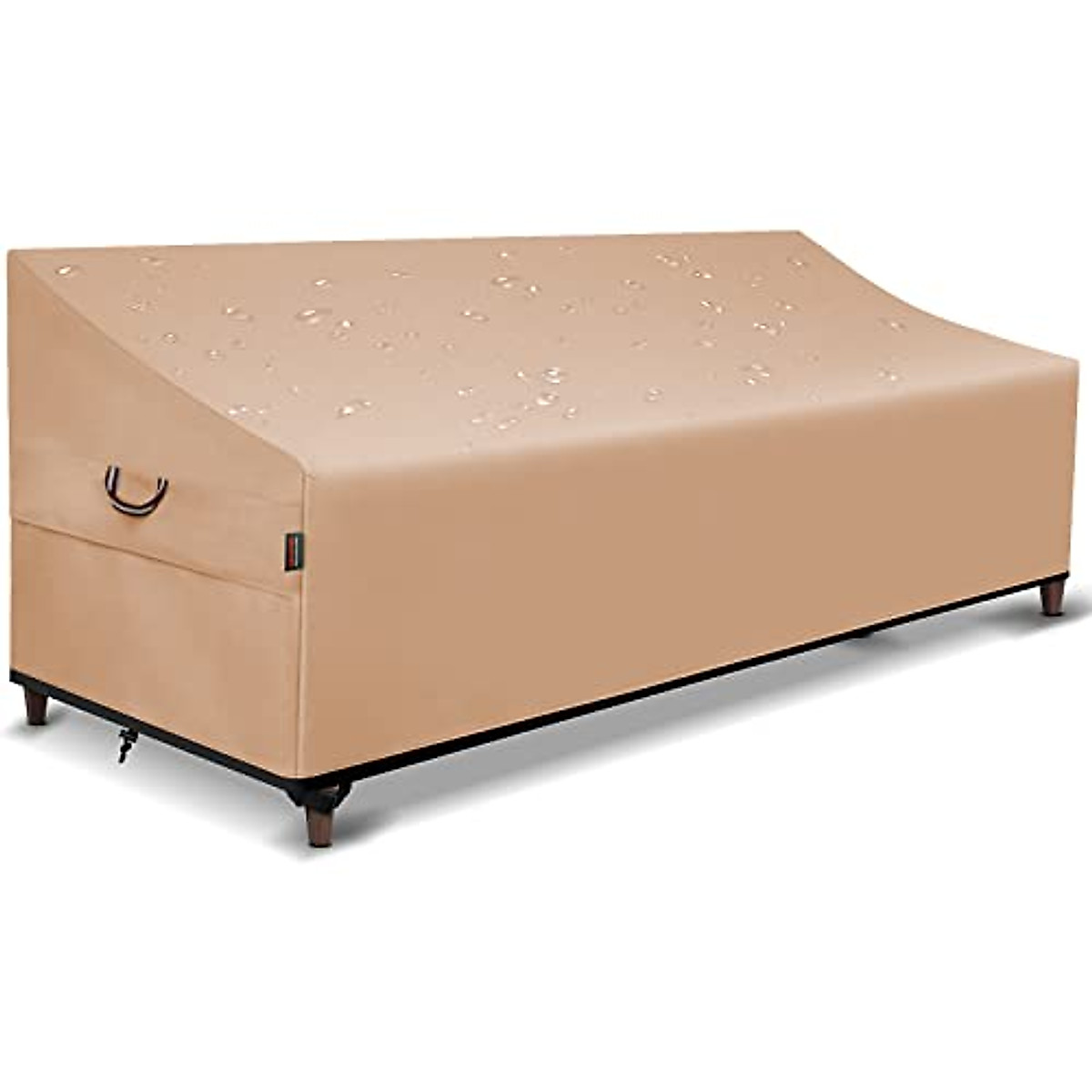 QH.HOME Outdoor Patio Couch Cover Waterproof 900D Heavy Duty Strong Tear Resistance - 3 Seater Outdoor Bench Sofa Cover UV Resistant Fade, Lawn Patio Furniture Covers with Air Vent 78"W x 42"D x 32"H