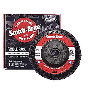 Cubitron Clean and Strip XT Pro Disc - Rust and Paint Stripping Disc - 4.5” diam. x 5/8-11 Quick Change Thread - Extra Coarse Silicon Carbide - Pack of 1