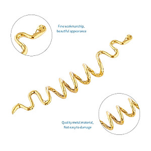 FRDTLUTHW Gold Snake Hair Jewelry for Braids, Halloween Hair Decoration, Dreadlock Accessories for Women(pack of 6)