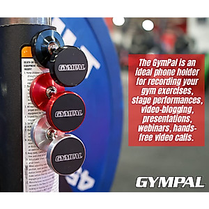 GymPal Magnetic Phone Mount Holder - Dual Magnetic Gym Phone Holder for Working Out Videos - Double Sided Strong Magnet with 360 Degree Rotation - Fits Any Smart Phone