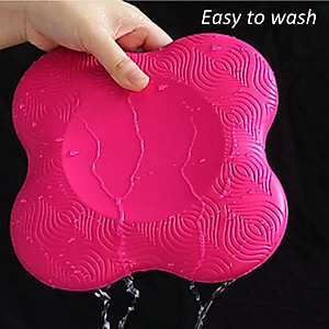 Yoga Knee Pad Support, Non Slip Cushion for Knees Thick Kneeling Pad, Soft Yoga Knee and Elbow Wrist Pads for Women/Men, for Kneeling Down, Workout, Pilates Exercise 2 Pack (Rose)