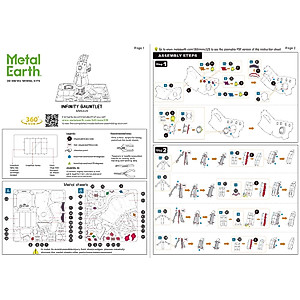 Metal Earth Marvel Avengers Infinity Gauntlet 3D Metal Model Kit Fascinations