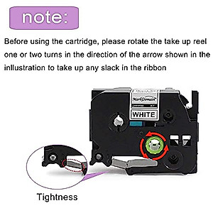 5-Pack, Tz Tape 18mm 0.7 Laminated White, Replacement for TZe-241 TZe241 TZ-241 3/4 Inch Compatible with Brother P Touch Label Maker PTD400 PTD600 PTD610BT PTD400AD PTP750W PT1880, Black on White