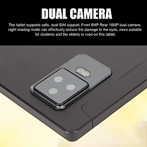 10.1 Inch Tablet for Android 12, 3G Phone Call Tablet with Octa Core CPU, 6GB RAM 256GB ROM, 2.4G 5G WiFi, 8+16MP Camera Gaming Tablet PC (Black)