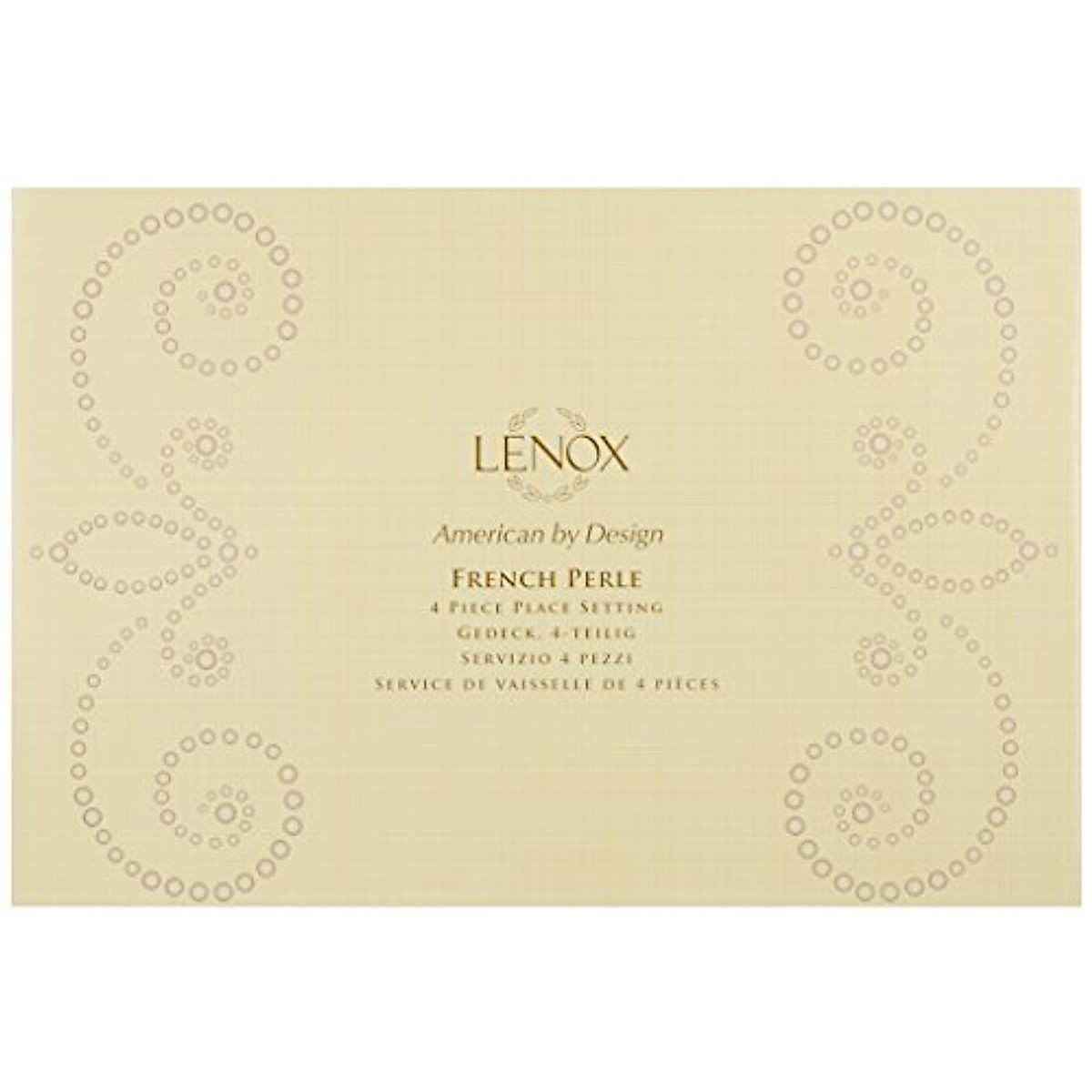 Lenox French Perle 4-Piece Place Setting, Ice Blue,12 oz