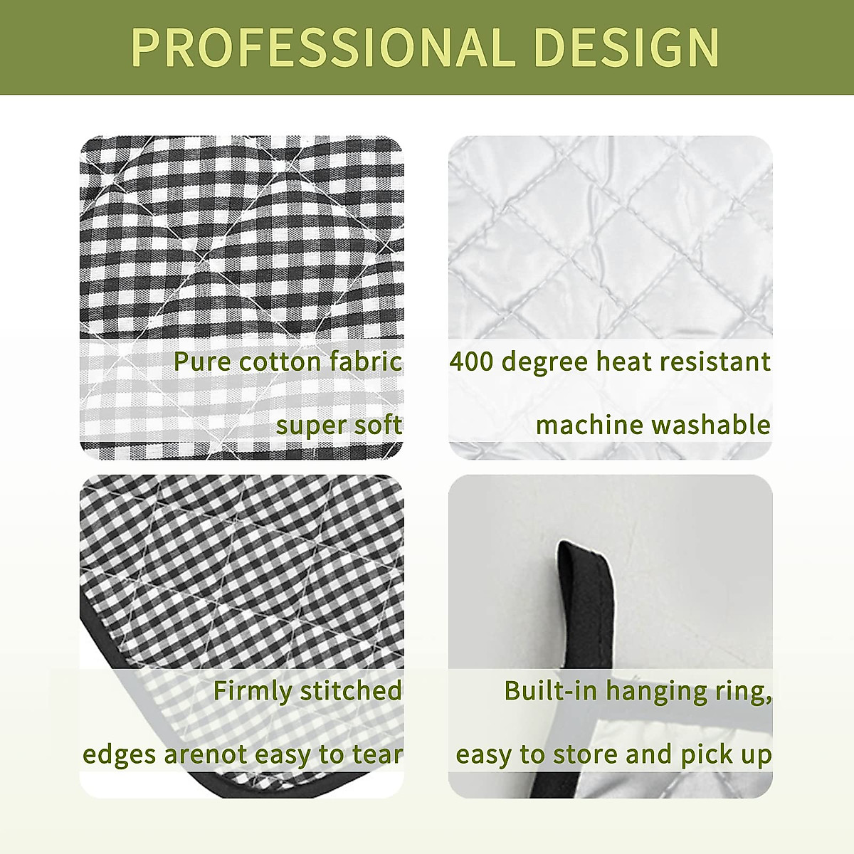 3Pack Heat-Resistant Pot Holders - Cotton Potholders, Hot Pads, and Trivets for Kitchen Clearance - Ideal for Cooking, Baking, and Outdoor Use