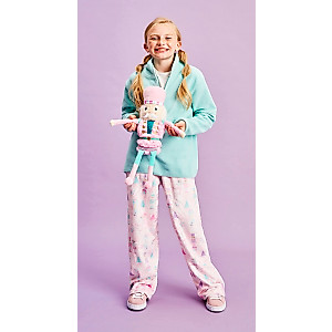 iscream Soft Plush 18.5" Nutcracker Embroidered Accent Holiday Pillow - Pink