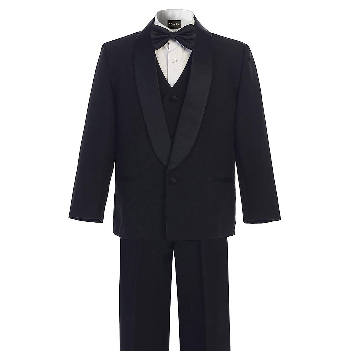 OLIVIA KOO Boy's Classic Tuxedo Suit with No Tail