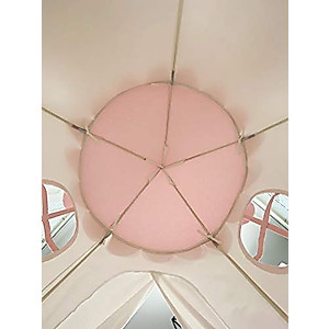 Domestic Objects | Castle Tower Play Tent | Kids Playhouse | Indoor Fort | Cotton Canvas | Premium Quality (42" Wide x 54" Tall) (Pink)