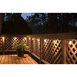 Lights By Night LED Bistro String Lights 12 ft | 6 Shatter Resistant Lifetime Bulbs, 2200K Warm White, Weather Resistant, Indoor/Outdoor, Commercial Grade, Perfect for Backyard, Porch, Patio, 38353