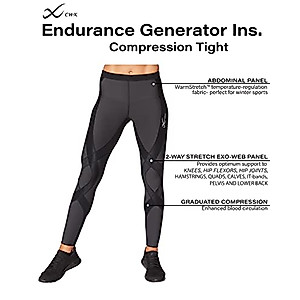 CW-X Women's Endurance Generator Insulator Thermal Compression Tights, Black, Medium
