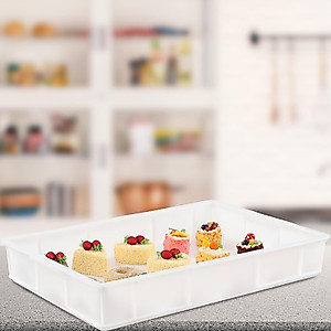 Gainhope 4-Pack Commercial Stackable Pizza Proofing Dough Box, Plastic Pizza Dough Boxes, White