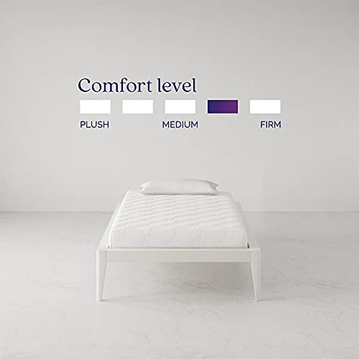 Signature Sleep Italian Made Memoir 6" Charcoal Memory Foam Mattress, Medium-Firm Support, Bed-in-a-Box, Twin