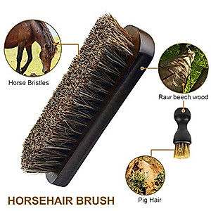 Leather Cleaning and Care Tool Kit, Used with Leather Seat Cleaner and Conditioner for Vinyl and Leather Auto Interior, Seats, Furniture, Apparel and Bags, Car Seat Cleaning Brushes, 5PCS Set