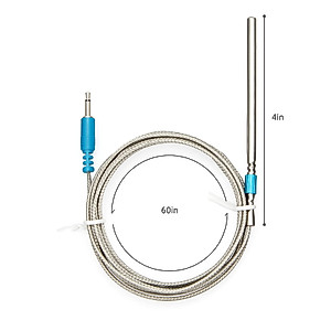 Inkbird Replacement Colored Probe 4-Pack Kit Only Compatible with IBT-4XS/IBT-6XS Meat Thermometer, Ultra Accurate & Fast Up to 572°F/300°C （Only for IBT-4XS/IBT-6XS Thermometer）
