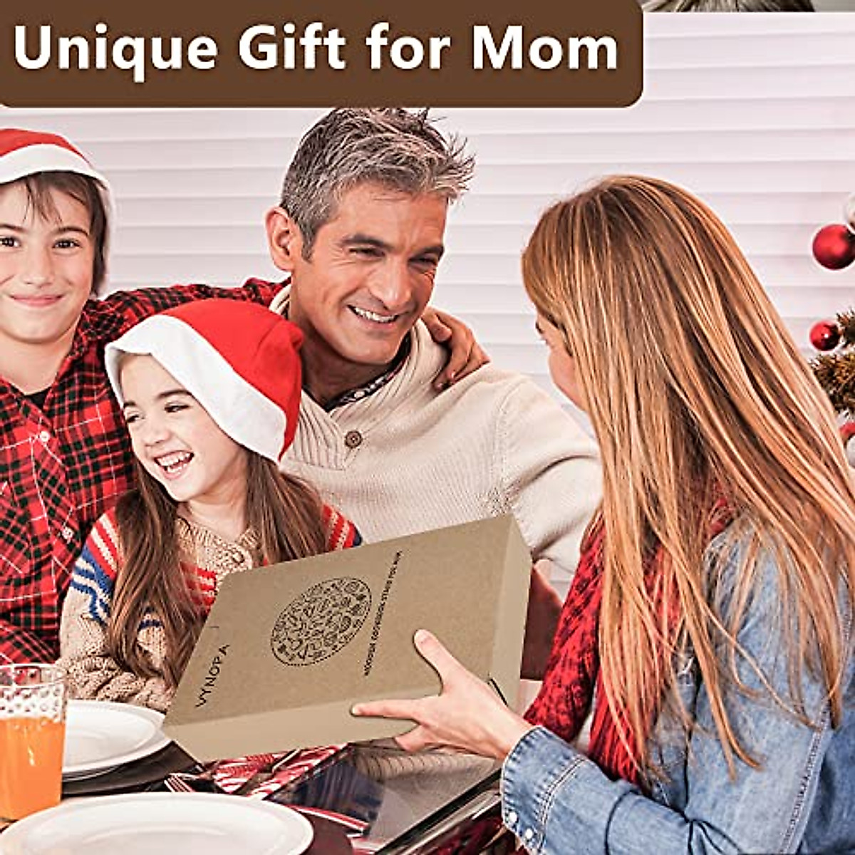 VYNOPA Retirement Gifts for Women Happy Retirement Cookbook Stand Adjustable Recipe Book iPad Rustic Holder Gift for Mom with Unique Engraved