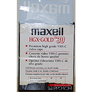 Maxell 203020 HGX-Gold TC-30 Camcorder Video Cassette, 2 Pack