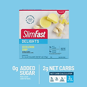 SlimFast Delights Iced Lemon Drop Snack Cup, 10 Count