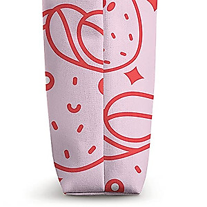 Kawaii Pink Pastel Aesthetics Cute Berries Red Strawberry Tote Bag