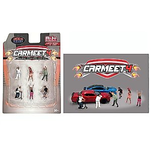 American Diorama Car Meet 4 1:64 Metal Figures Set AD-76507MJ (6 Figures)