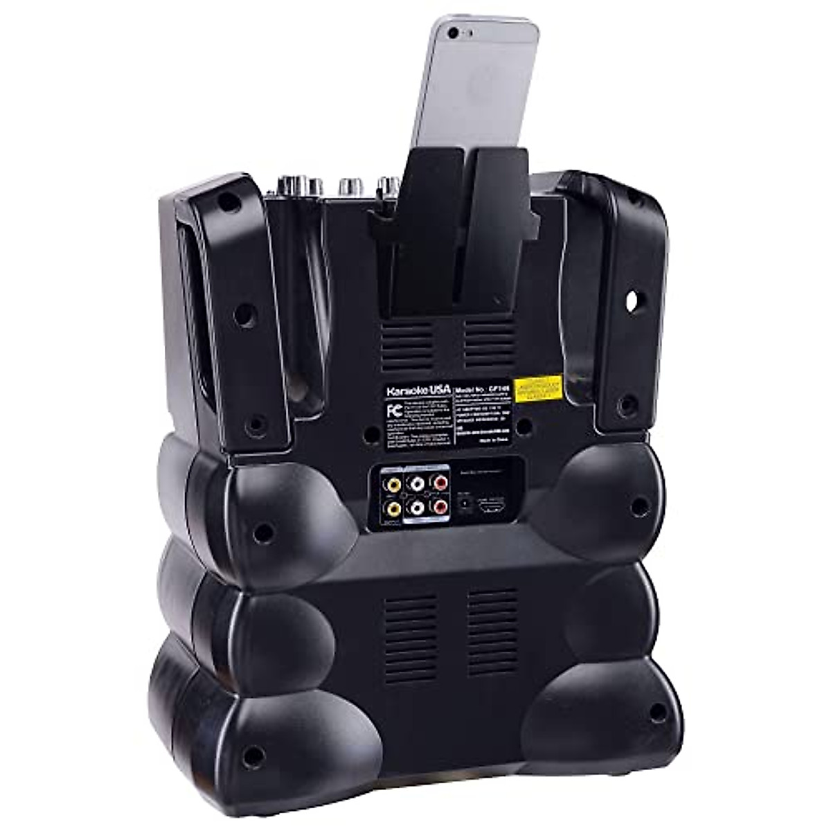 Karaoke USA GF946 GF946 DVD/CD+G/MP3+G Bluetooth 35-Watt Karaoke System with 7-Inch TFT Digital Color Screen, LED Lights, HDMI Output, and 2 Microphones (Black)