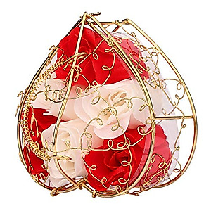 Heart Scented Bath Body Soap Handmade Petal, 6PCS Rose Flower Soap Wedding Decoration Favors Gifts, Parties, Bridal Shower, Wedding Favors for Guests, Valentine Day Decoration Fastest Delivery