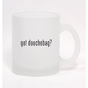 Los Drinkware Hermanos got douchebag? - Frosted Glass Coffee Mug 10oz