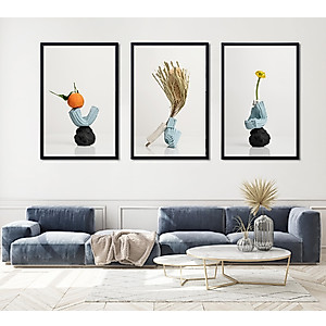 ELSKER&HOME 16x24 Poster Frame 3 Pack, Black Picture Frame for Horizontal or Vertical Wall Mounting, Sturdy and Scratch-proof